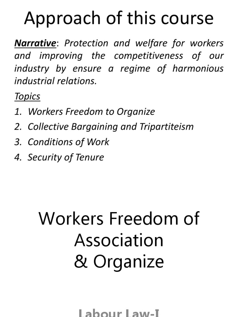 Workers' Rights and Industrial Relations | PDF | Freedom Of Association ...