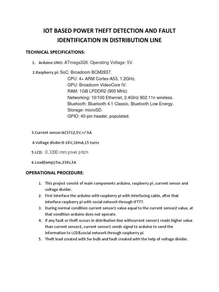 Iot Based Power Theft Detection and Fault Identification in ...
