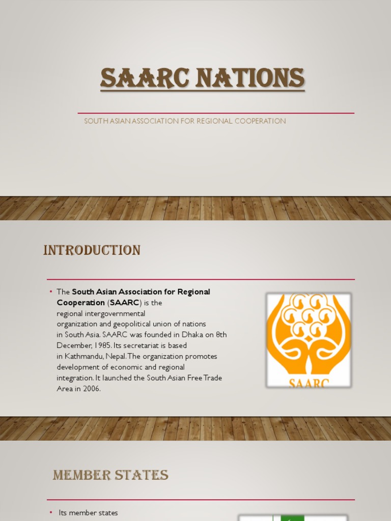 Saarc Nations: South Asian Association For Regional Cooperation ...