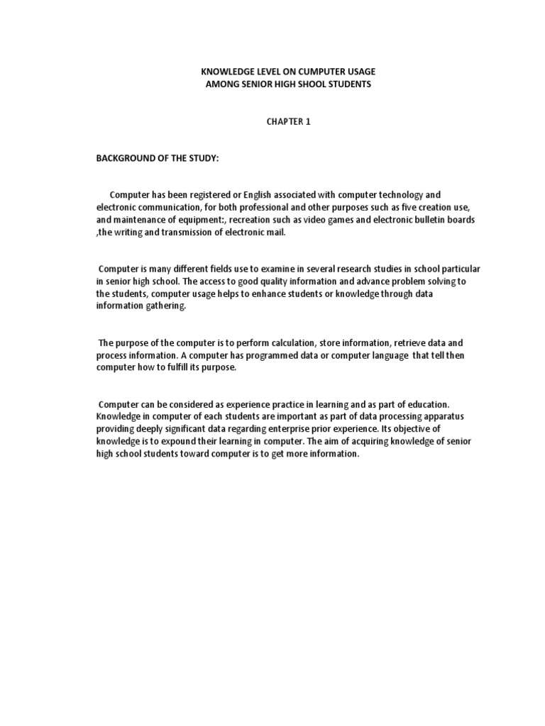 Research Chapter 1 | PDF