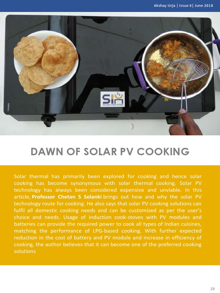 Solar PV Cooking: A Sustainable Solution | PDF | Photovoltaics | Solar ...