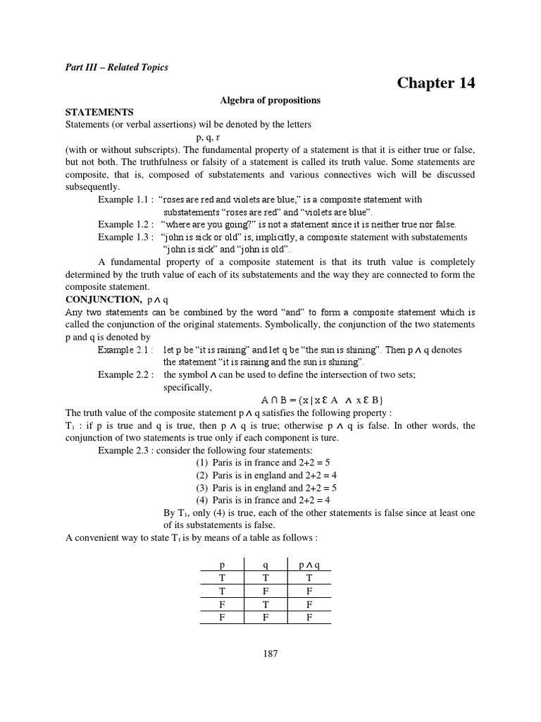 Algebra of Proposition | PDF | If And Only If | Boolean Algebra