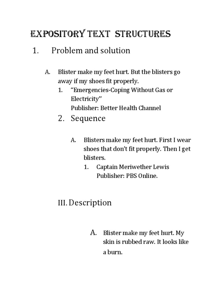 Expository Text Structures Sophia 11 | PDF