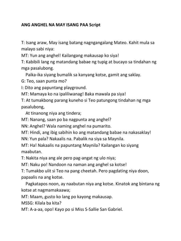 Ang Anghel Na May Isang Paa | PDF