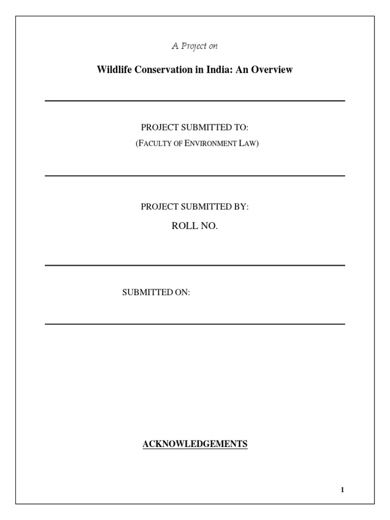 Environmental Law Project | Download Free PDF | Wildlife | Conservation ...
