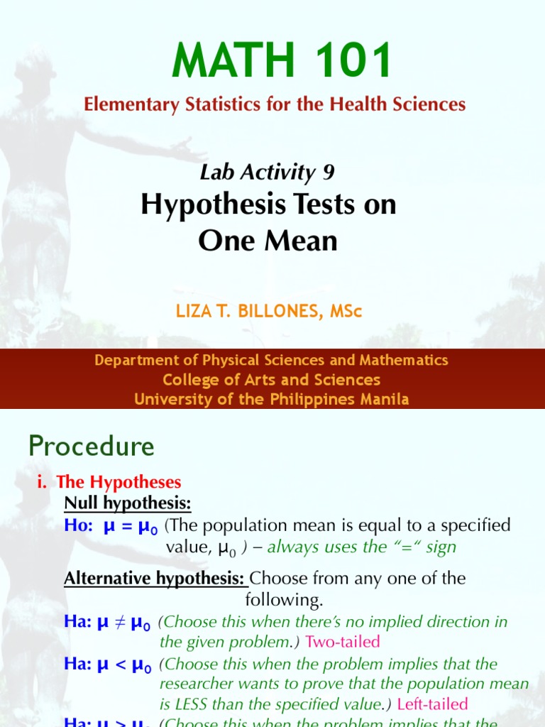 Hypothesis Testing Worksheet | PDF | Mean | Standard Deviation