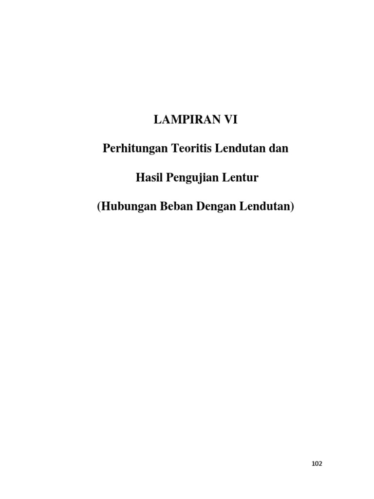Perhitungan Lendutan Balok Beton | PDF