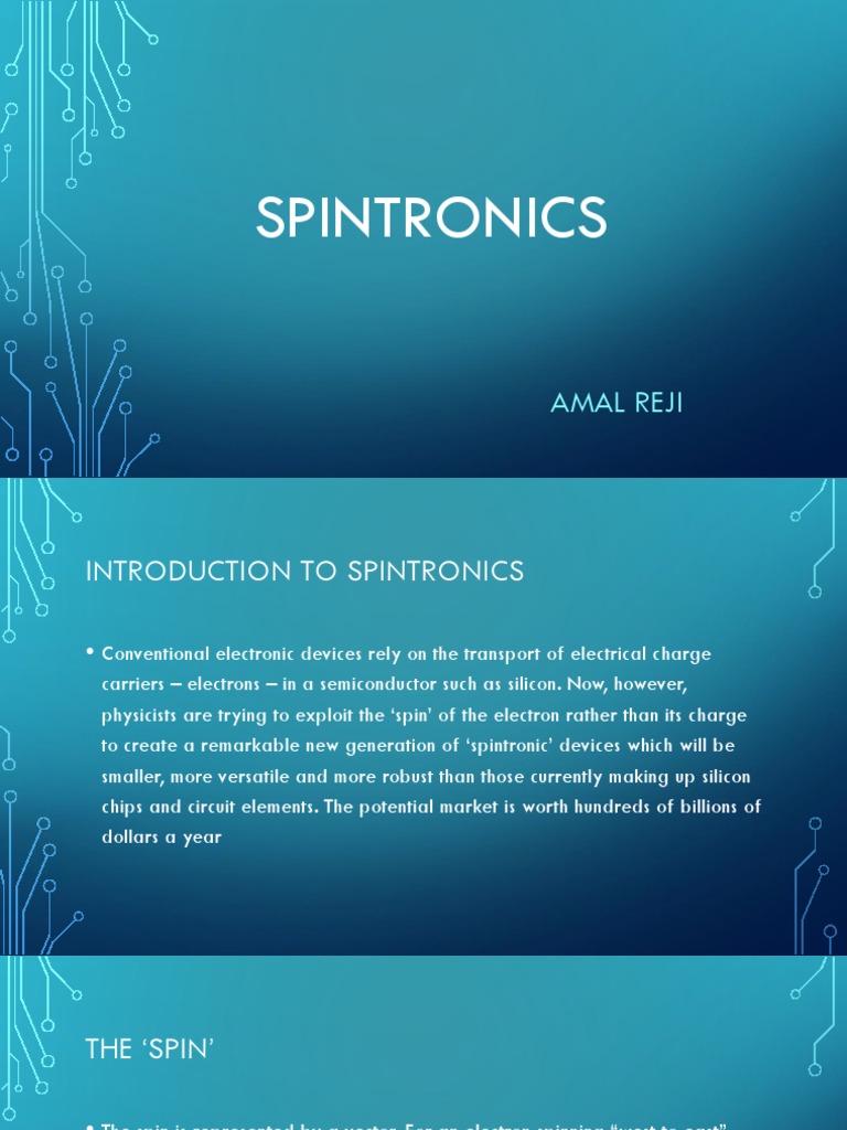Spin Electronic Devices | PDF | Quantum Mechanics | Modern Physics