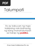 Halimbawa - Balangkas NG Talumpati | PDF