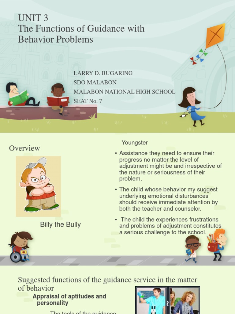 Unit 3 The Functions of Guidance With Behavior Problems | PDF ...
