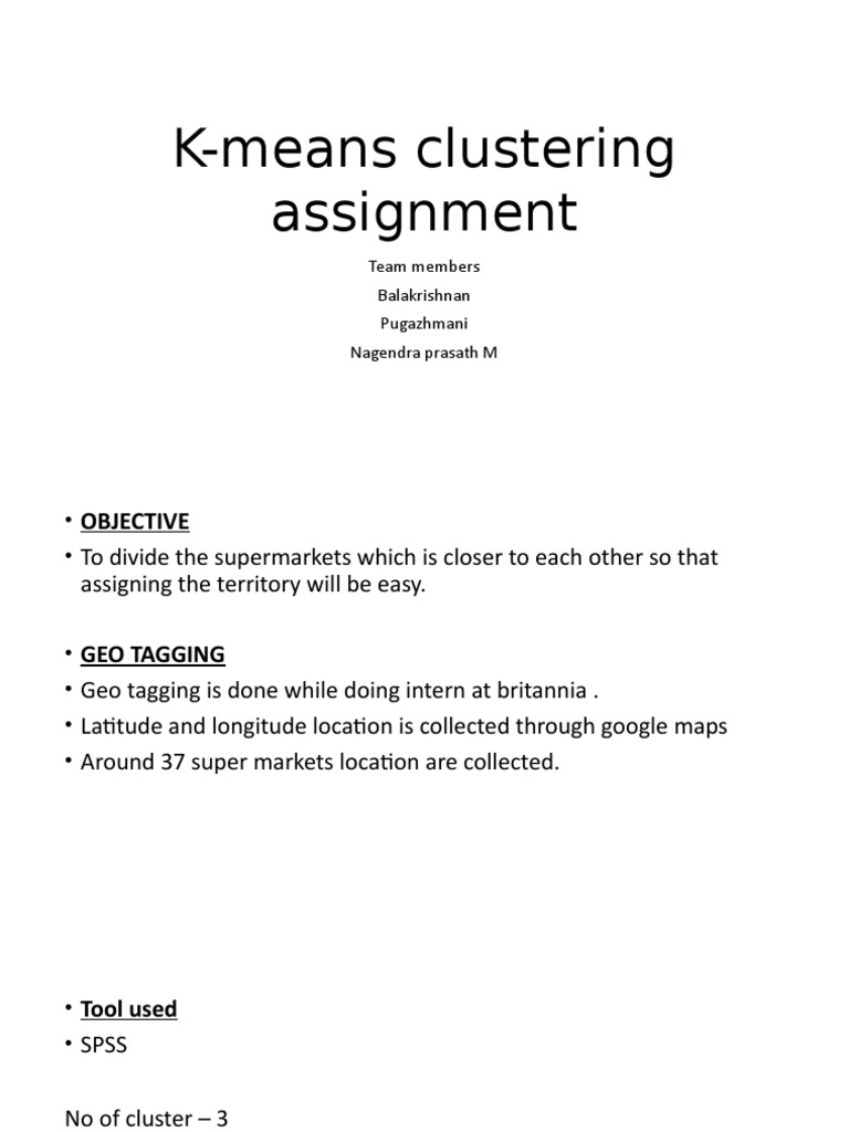 K-Means Clustering Assignment | PDF