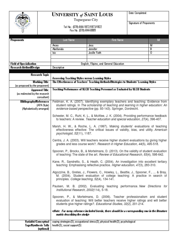 Revised Capsule Proposal Format 1 | PDF | Course Evaluation | Social ...