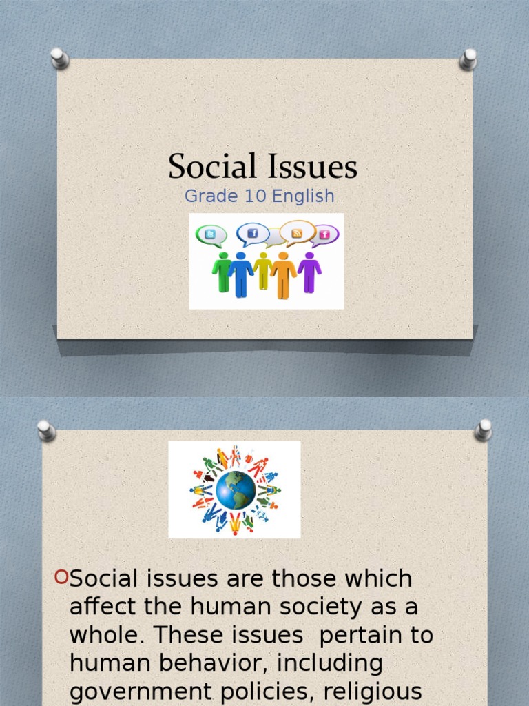Social Issues: Grade 10 English | PDF