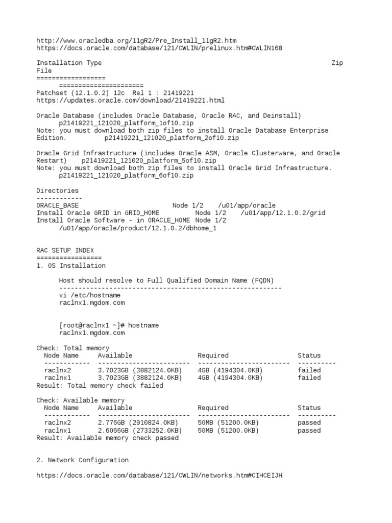Oracle RAC Installation | PDF | Oracle Database | Software Repository