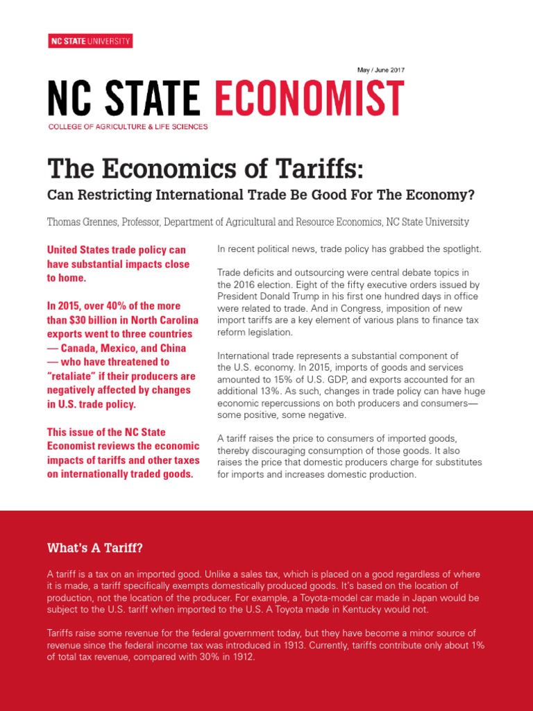 The Economics of Tariffs:: Can Restricting International Trade Be Good ...
