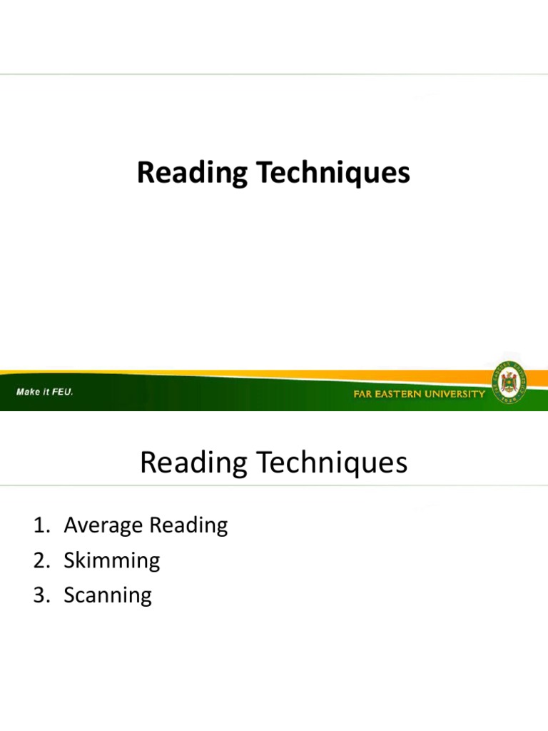 Reading Techniques: Consultancies | PDF