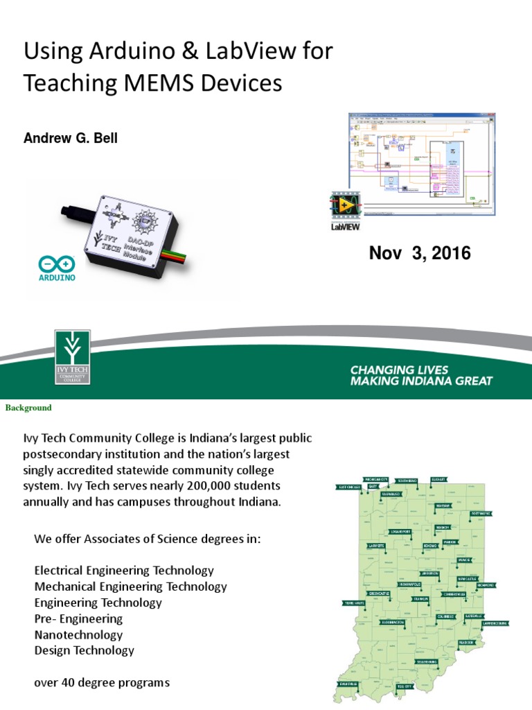ATMAE Using Arduino & LabView For Teaching MEMS Devices | PDF | Arduino | Microelectromechanical ...