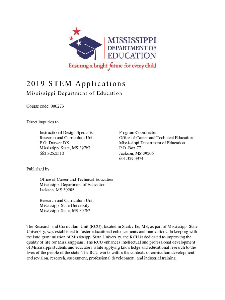 2019 STEM Applications - Final | PDF | Science, Technology, Engineering ...