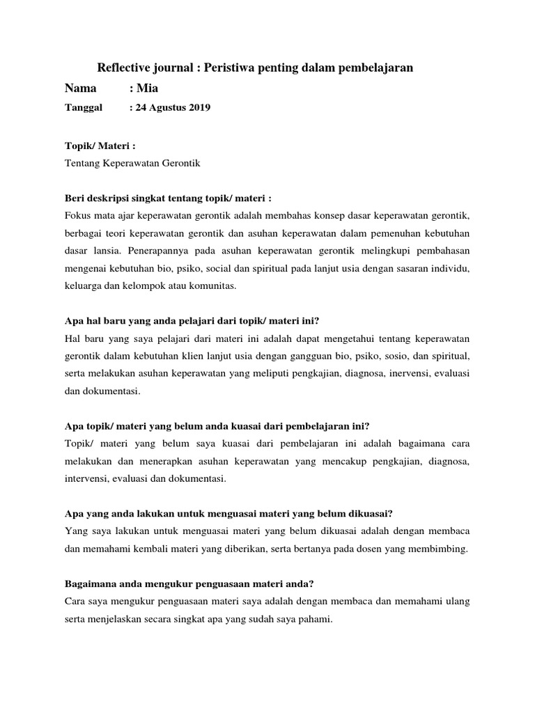 Reflective Journal | PDF