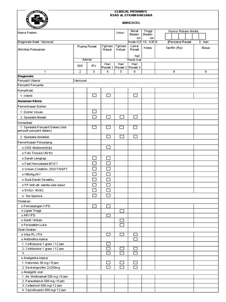 Clinical Pathway Varicocele | PDF