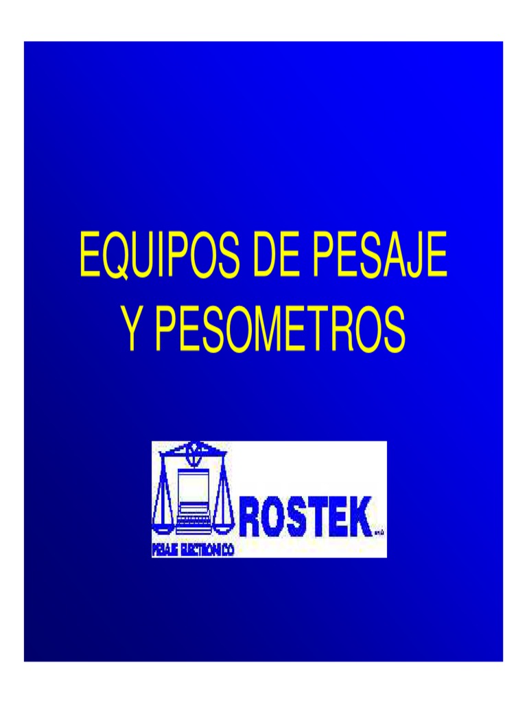 Guía Completa de Pesómetros | PDF | Medición | Calibración