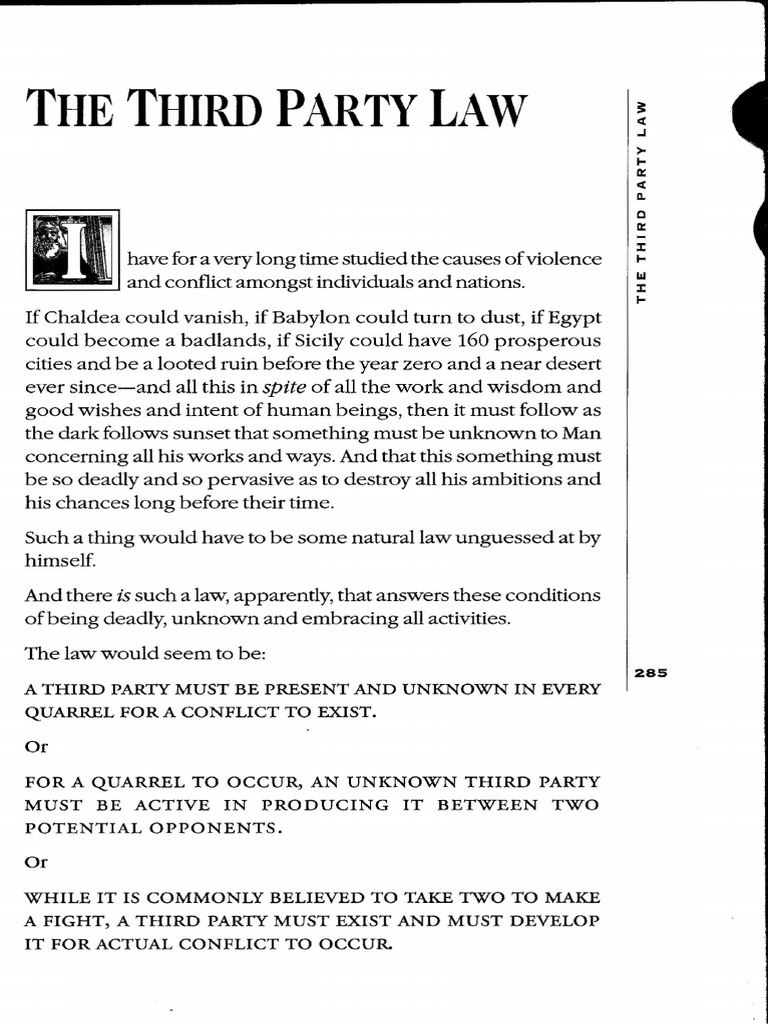 The Third Party Law: Spite | PDF | Unrest