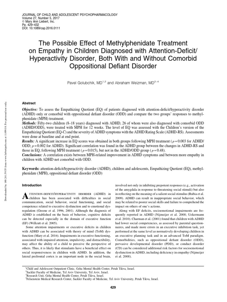 Cap 2016 0111 | PDF | Attention Deficit Hyperactivity Disorder | Empathy