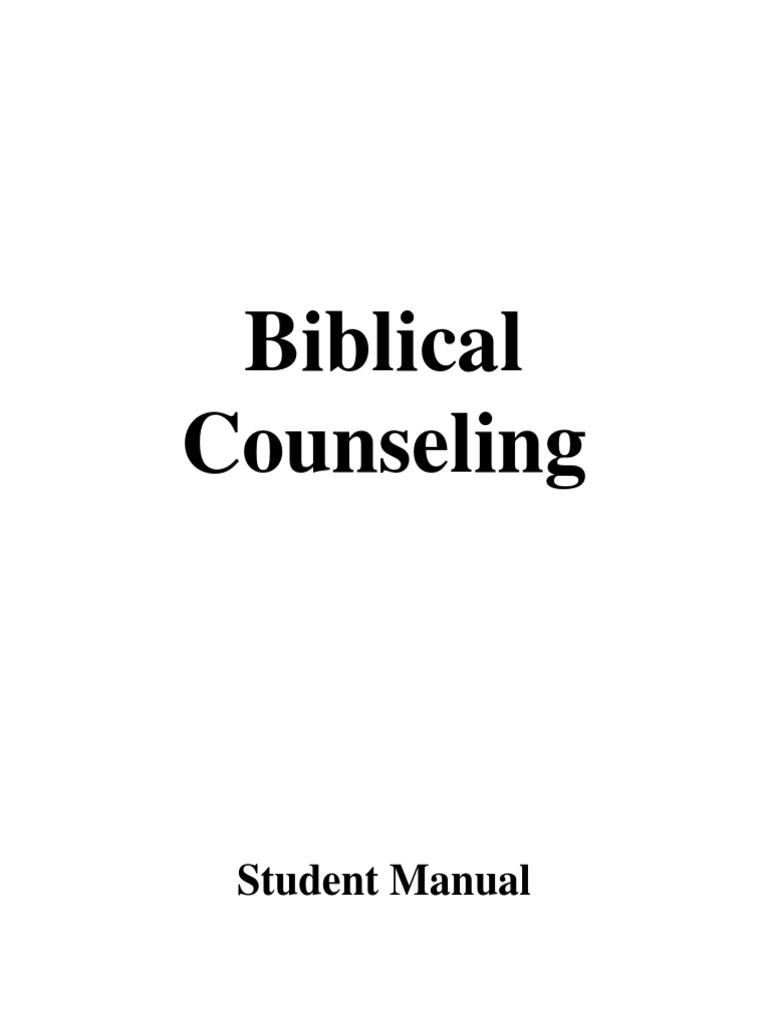 Biblical Counseling Student A4 PDF | PDF | Repentance | Psychotherapy