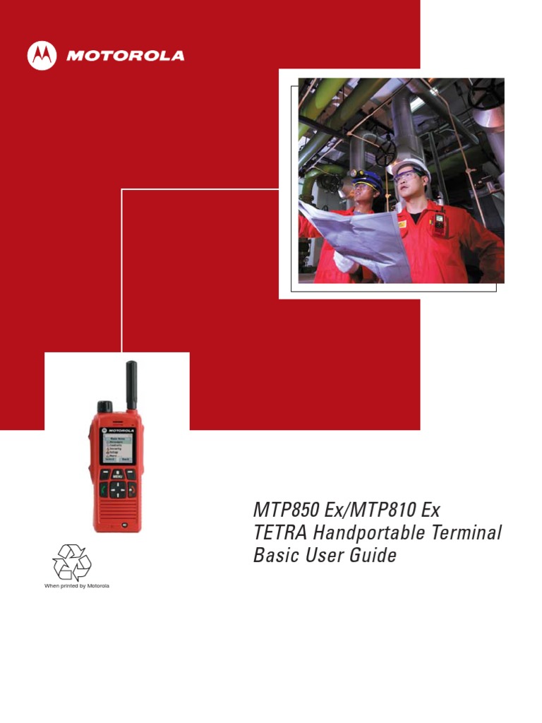 Walkie Motorola Tetra Atex MTP850EX MTP810EX Manual PDF | PDF | Battery Charger | Icon (Computing)
