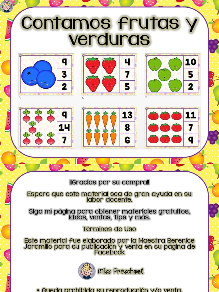 Contando Frutas y Verduras PDF | PDF | Informática y tecnología de la ...