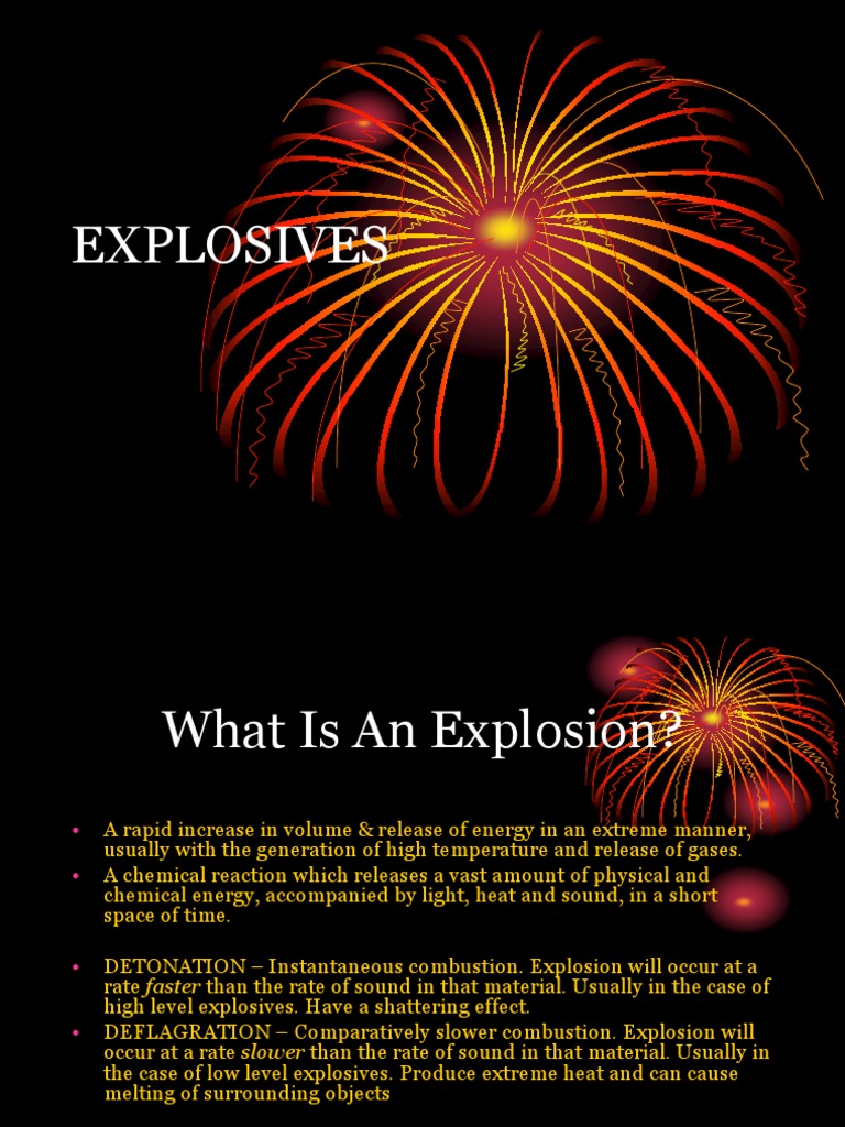 Explosives: Types and Effects | PDF | Explosion | Bomb