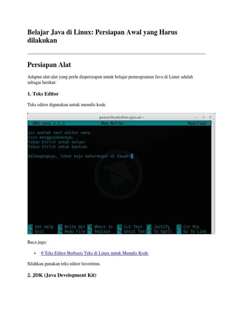 Persiapan Belajar Java di Linux | PDF | Seni