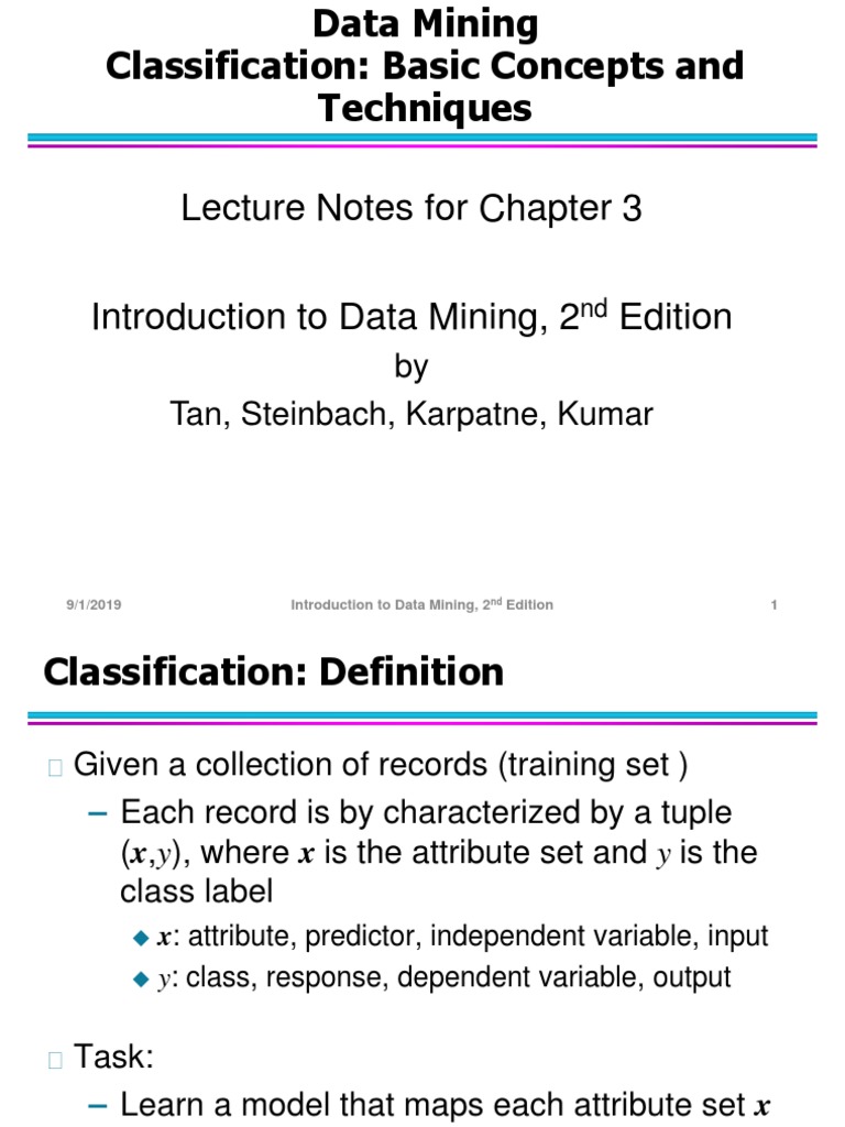 Lecture Notes For Chapter 3: by Tan, Steinbach, Karpatne, Kumar | PDF ...