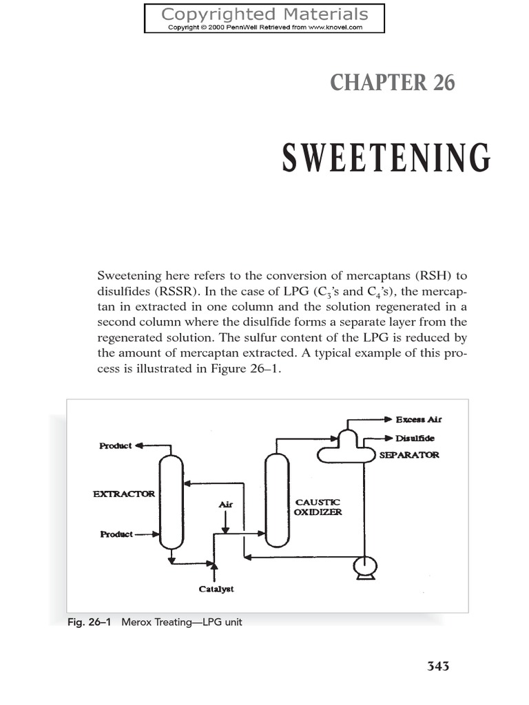 Sweetening: Fig. 26-1 Merox Treating-LPG Unit | PDF | Process Engineering | Chemical Process ...