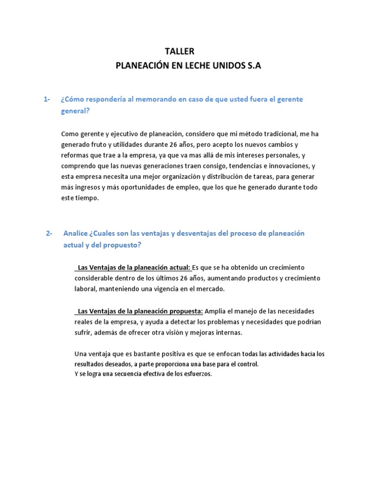 Plan de Leche Unidos - Docx 1 | PDF | Planificación | Toma de decisiones