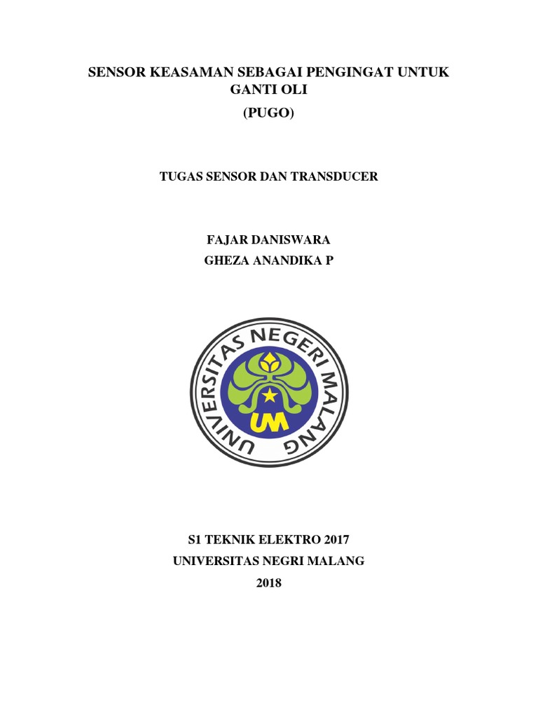 Proposal Sensor Dan Tranducer | PDF