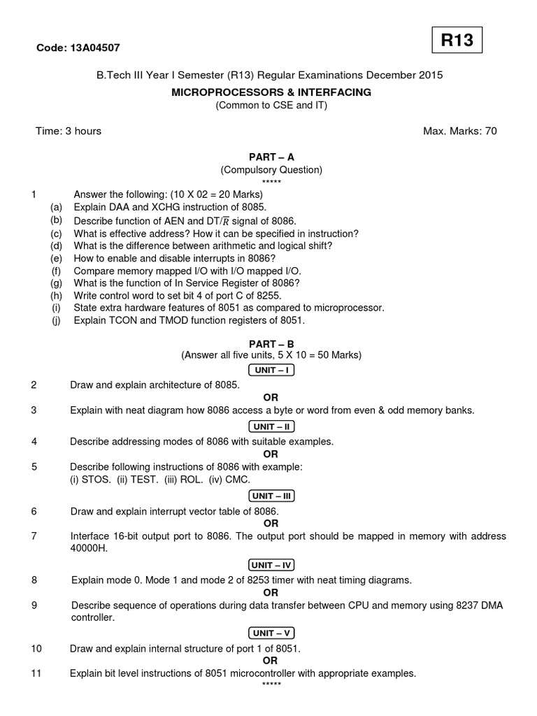 3858 Microprocessors and Interfacing | PDF | Input/Output | Computer Architecture