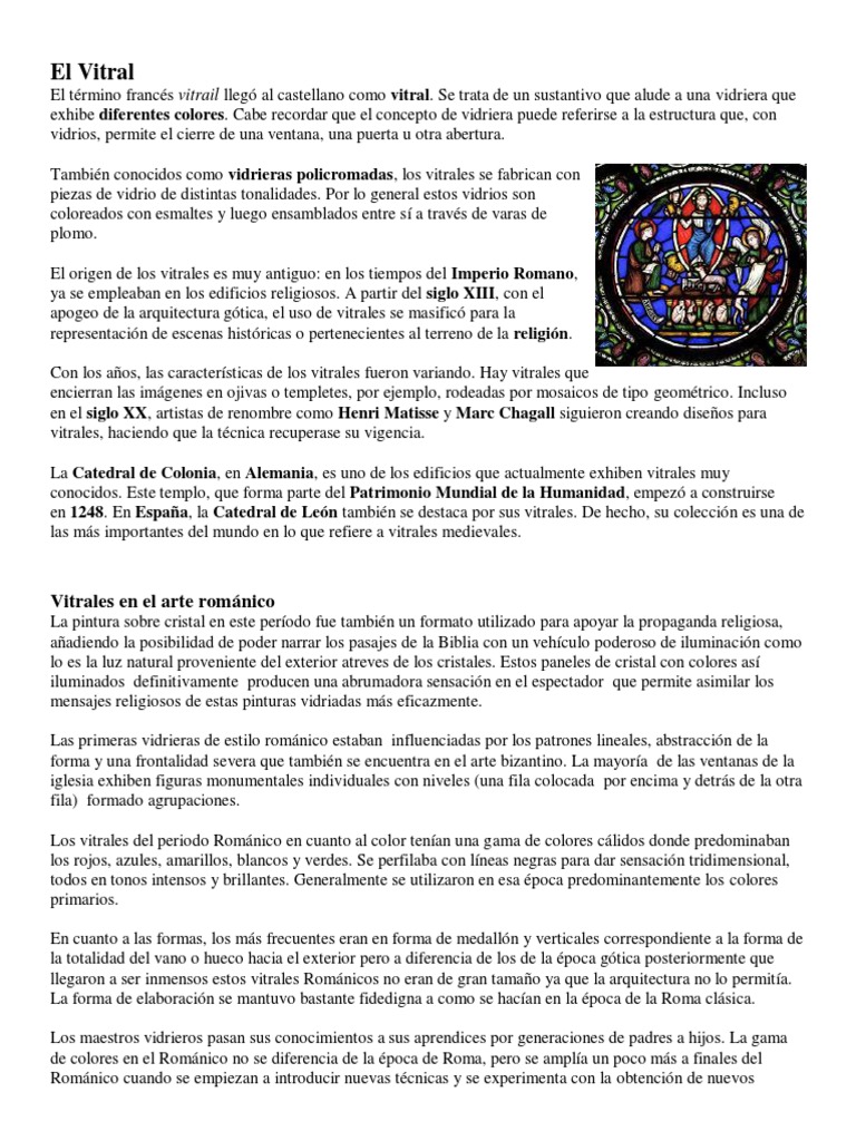 El Vitral | PDF | Color | Medios de arte