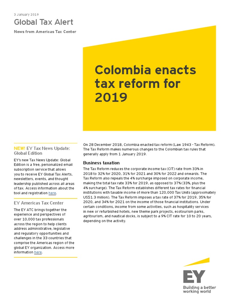 Colombia Tax Reform | PDF | Income Tax | Taxes