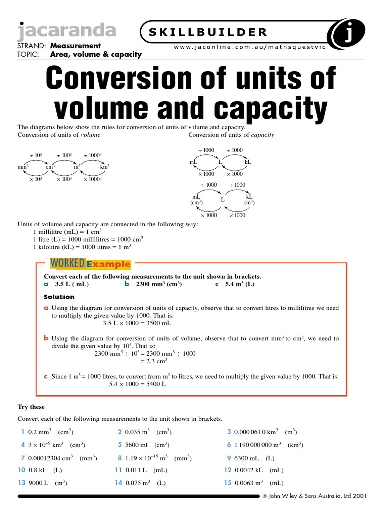 Volume Conversion | PDF | Litre | Scientific Observation