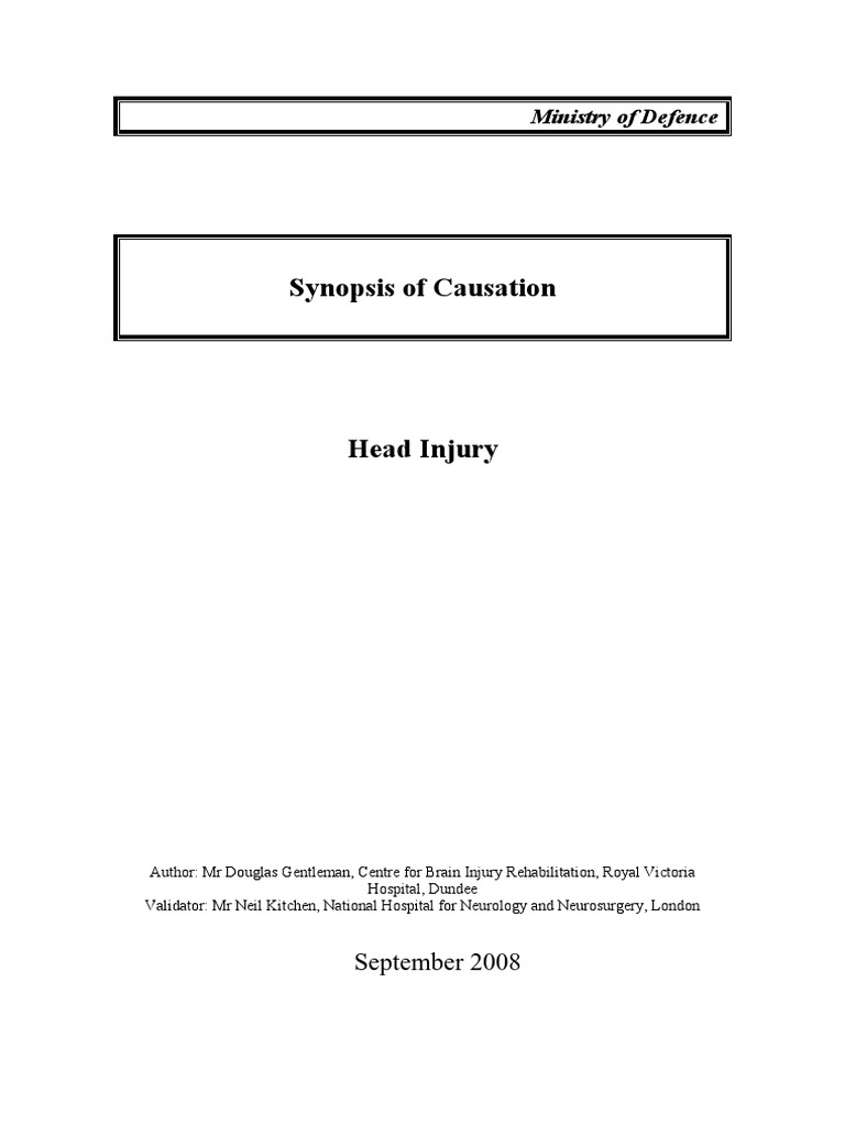 MoD Head Injury Guide | PDF | Traumatic Brain Injury | Physical Therapy