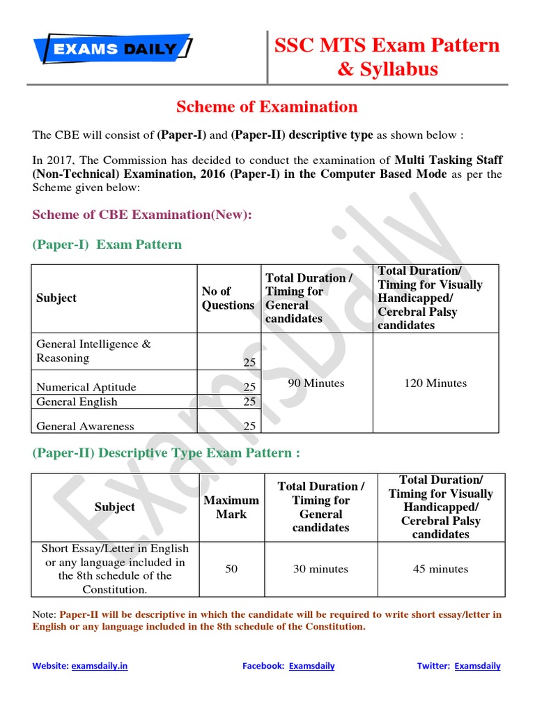 SSC MTS PDF | PDF | Ratio | Test (Assessment)