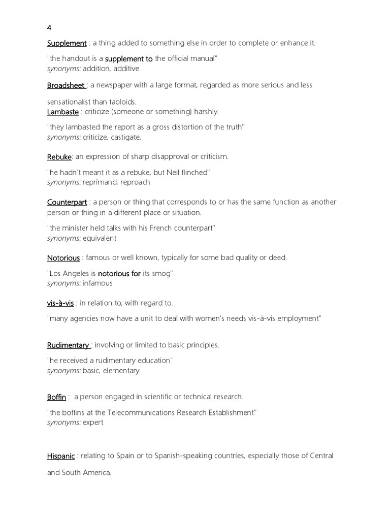 Synonyms: Addition, Additive | PDF