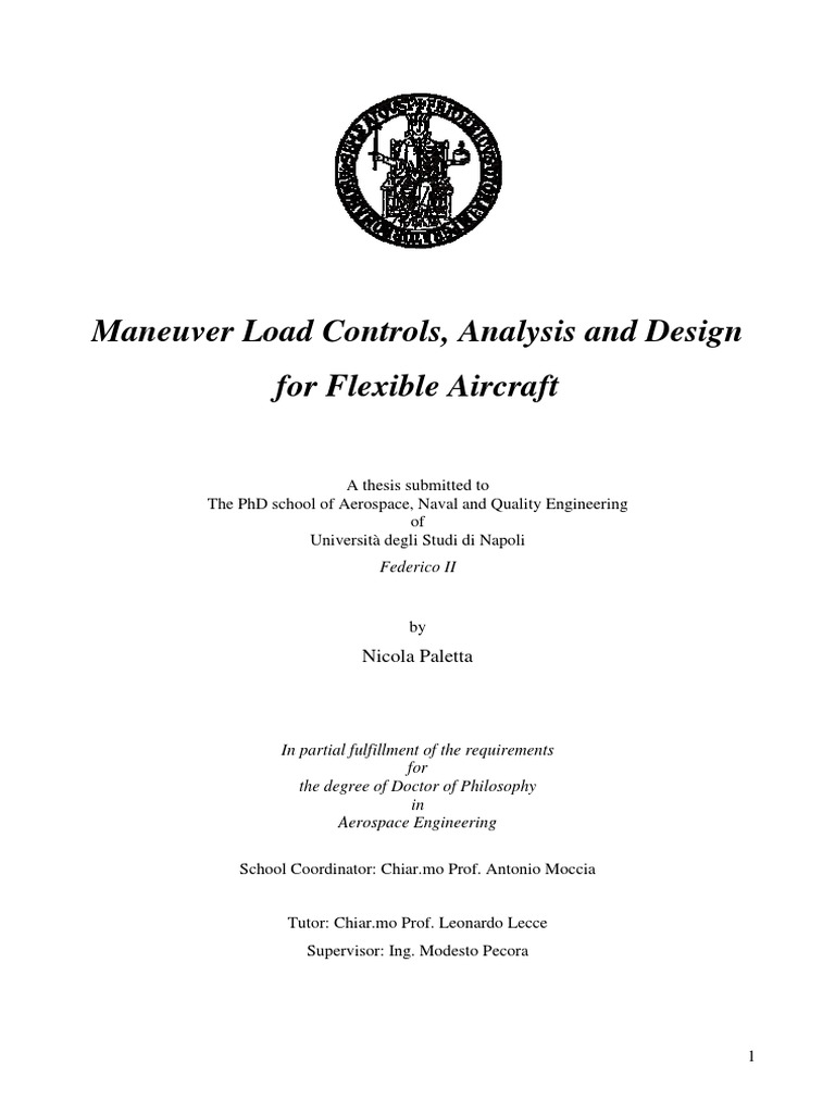 Maneuver Load Controls, Analysis and Design For Flexible Aircraft | PDF ...