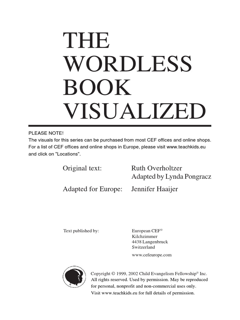 Wordless Book | PDF | Eternal Life (Christianity) | Acts Of The Apostles