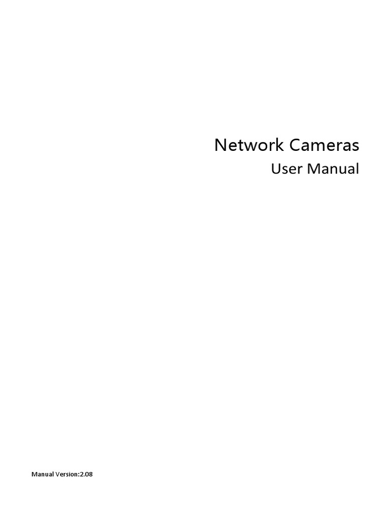 Network Cameras User Manual | PDF | Exposure (Photography) | Digital ...