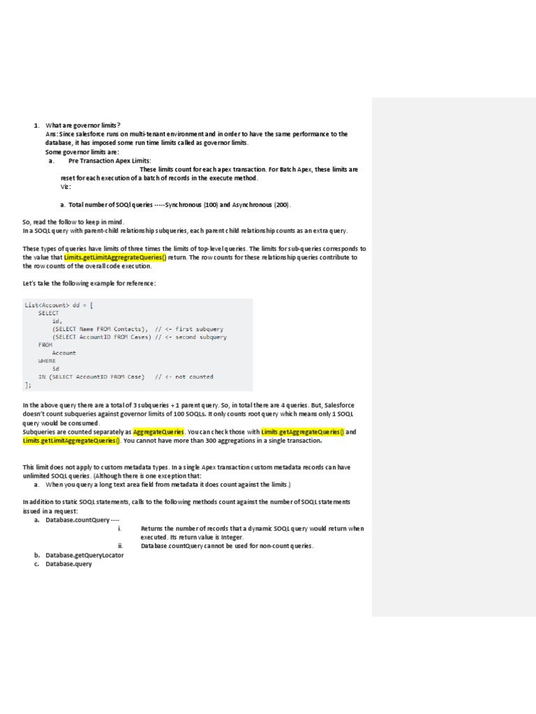Apex Interview | PDF | Object (Computer Science) | Databases Apex Interview | PDF | Object (Computer Science) | Databases
