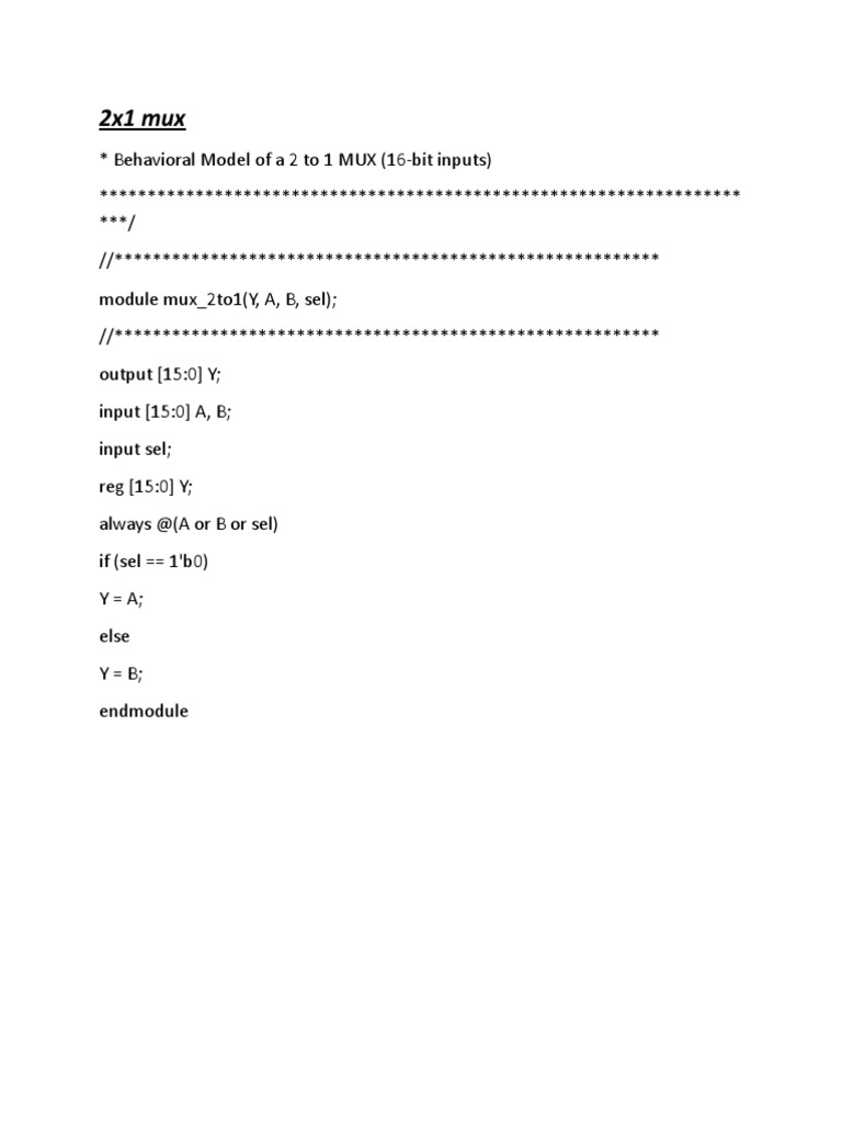 Verilog Examples | PDF | Computers