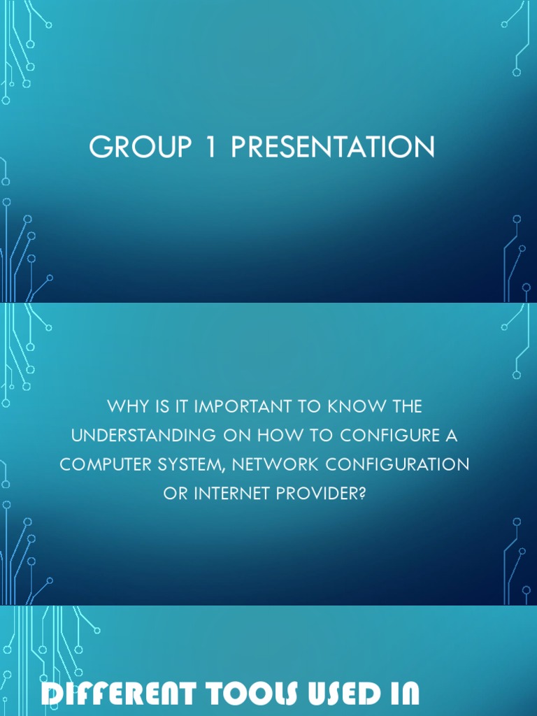 Group 1. Presentation | PDF | Mobile Broadband | Internet Access