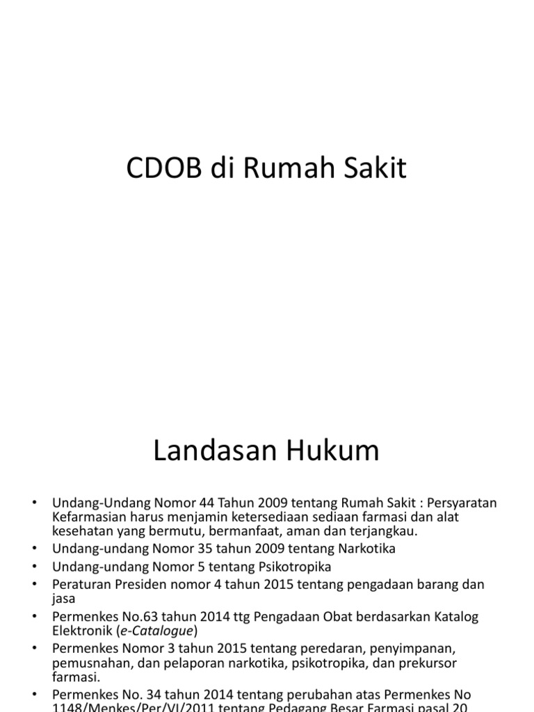 Sistem Distribusi Obat di Rumah Sakit | PDF